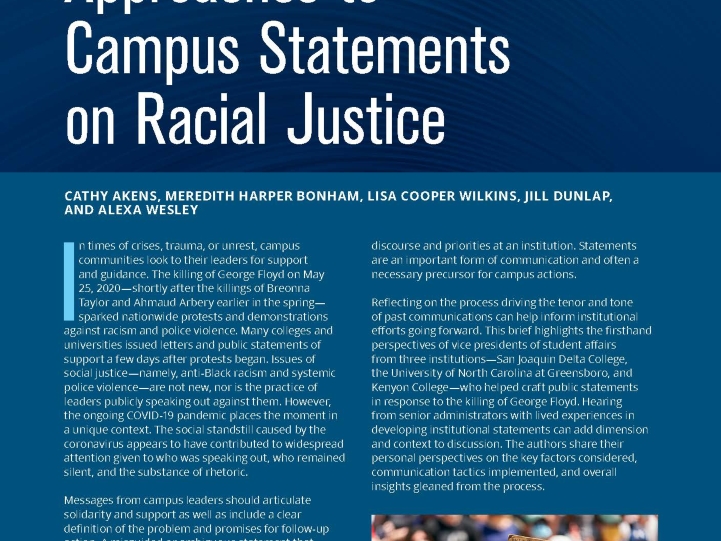 Approaches to Campus Statements on Racial Justice